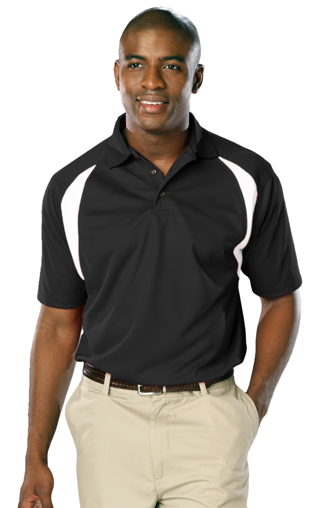 ApparelBus - Blue Generation BG7223 Mens Wicking Raglan Sleeve Polo